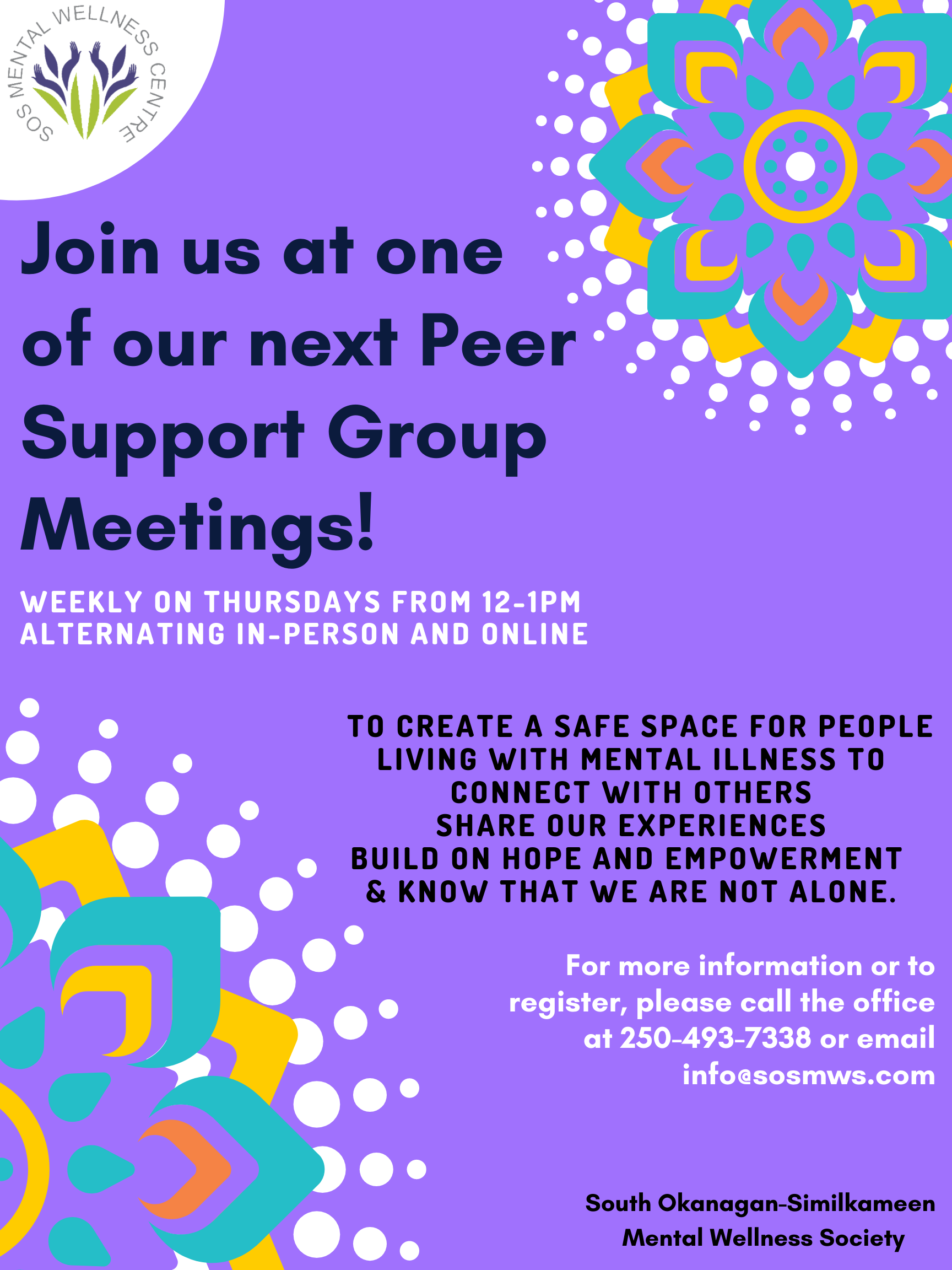 Peer Support Program - South Okanagan Similkameen Mental Wellness Society